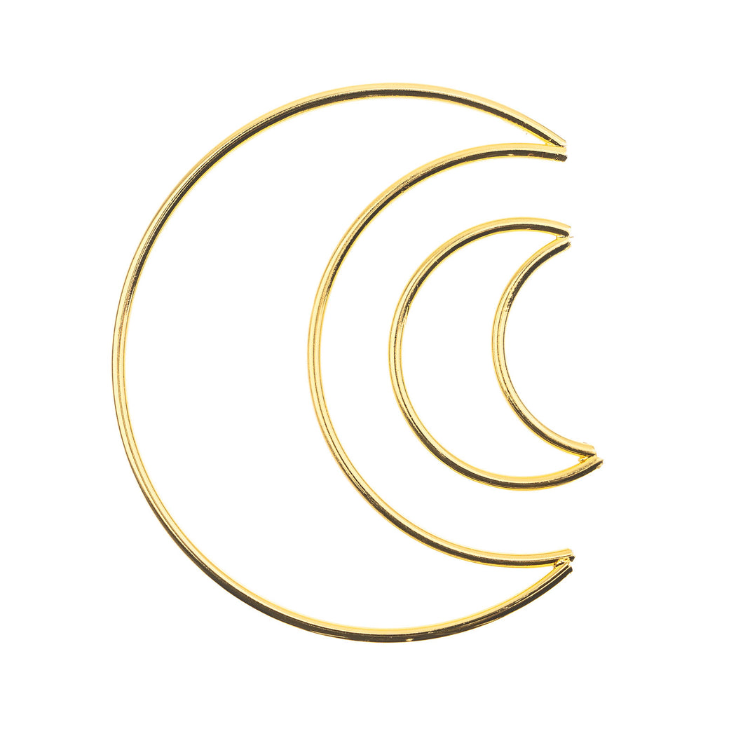Metal Shapes Moon 2PCS 50MM (Iron) – 4 Generations Creations