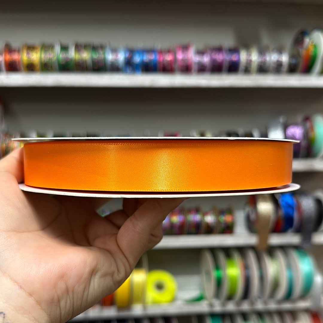 7/8" Ribbon Spool: Tangerine – 4 Generations Creations