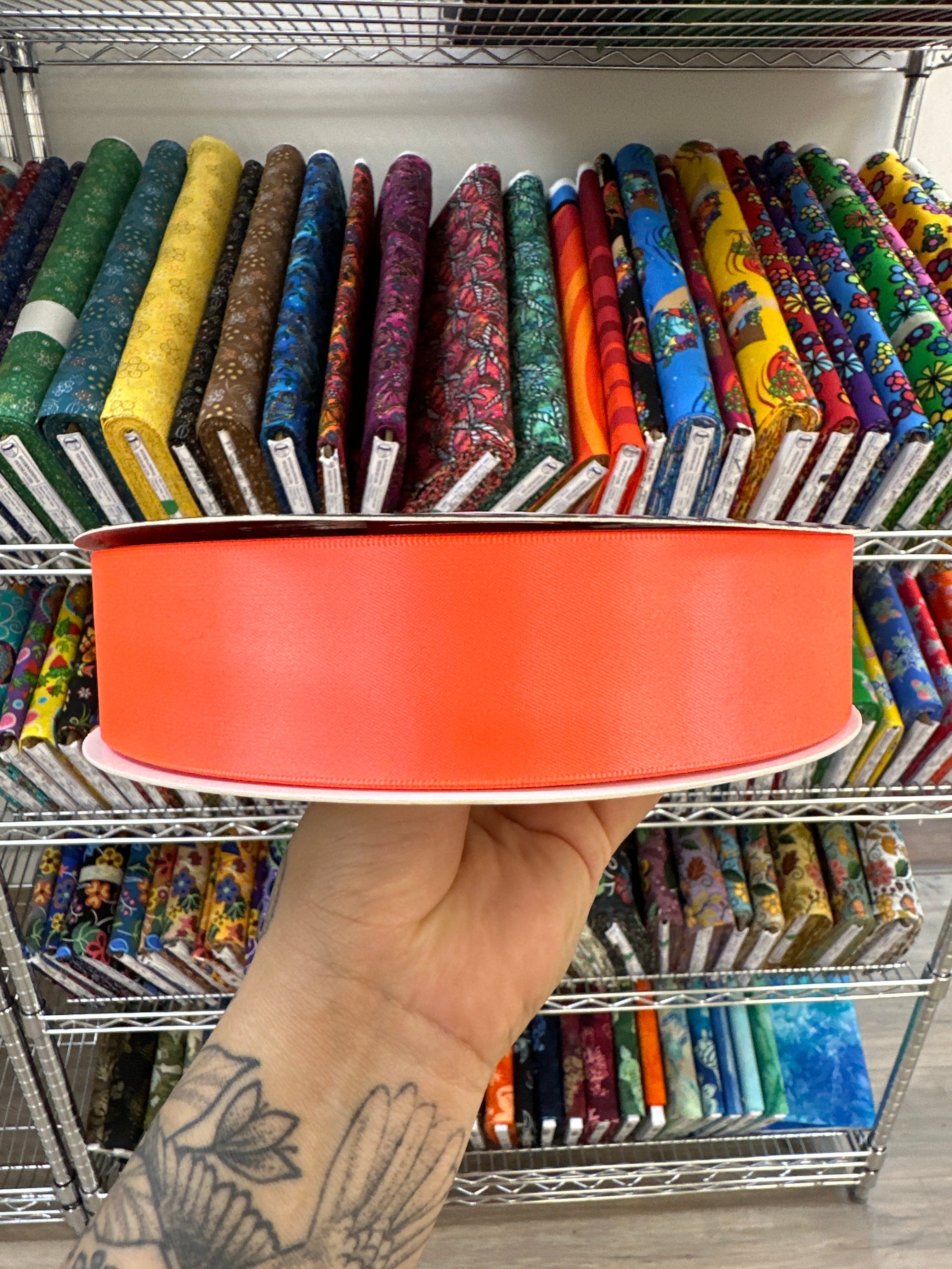 1.5" Ribbon/meter: Neon Orange – 4 Generations Creations