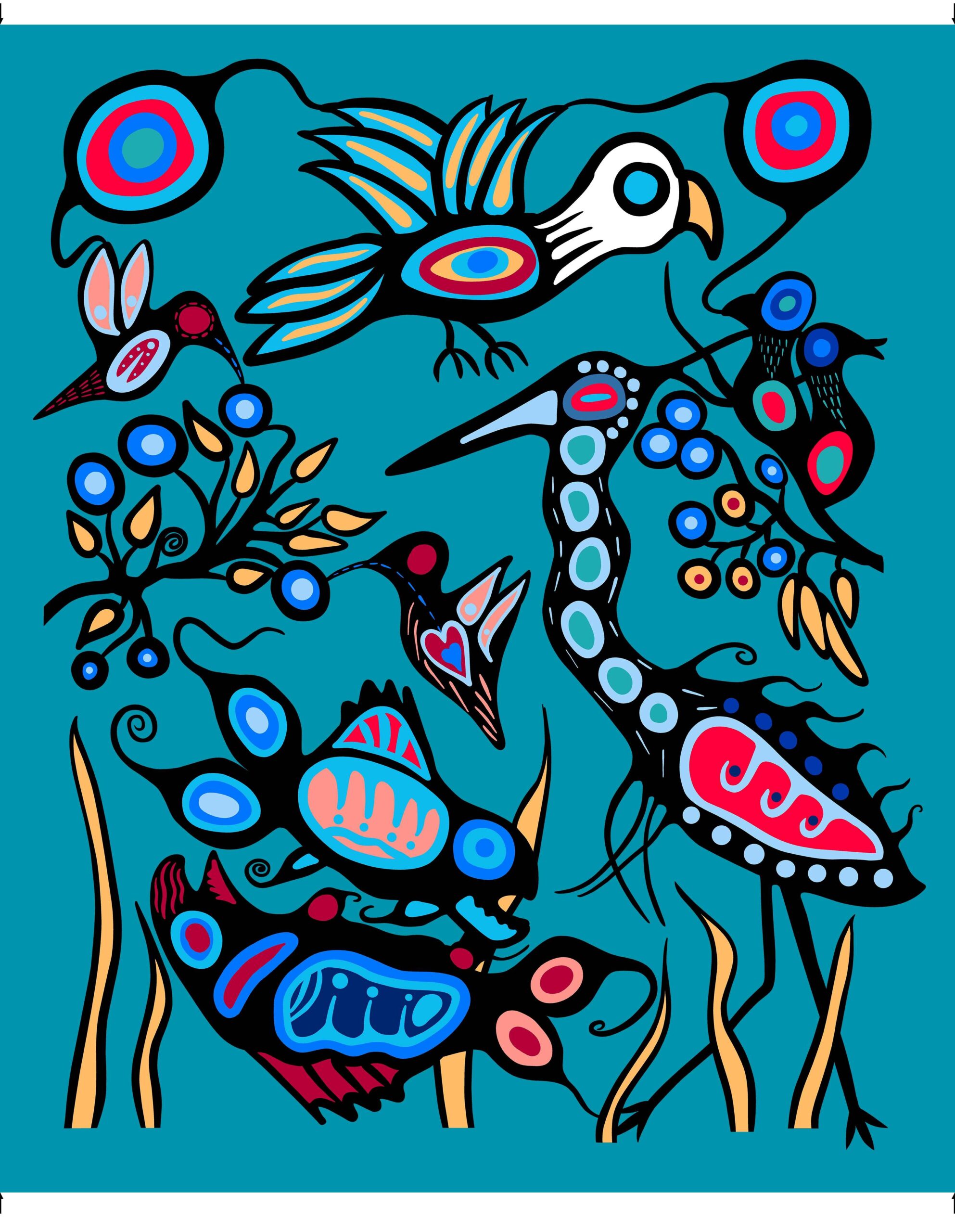 CJH-0001P Teal panel – 4 Generations Creations