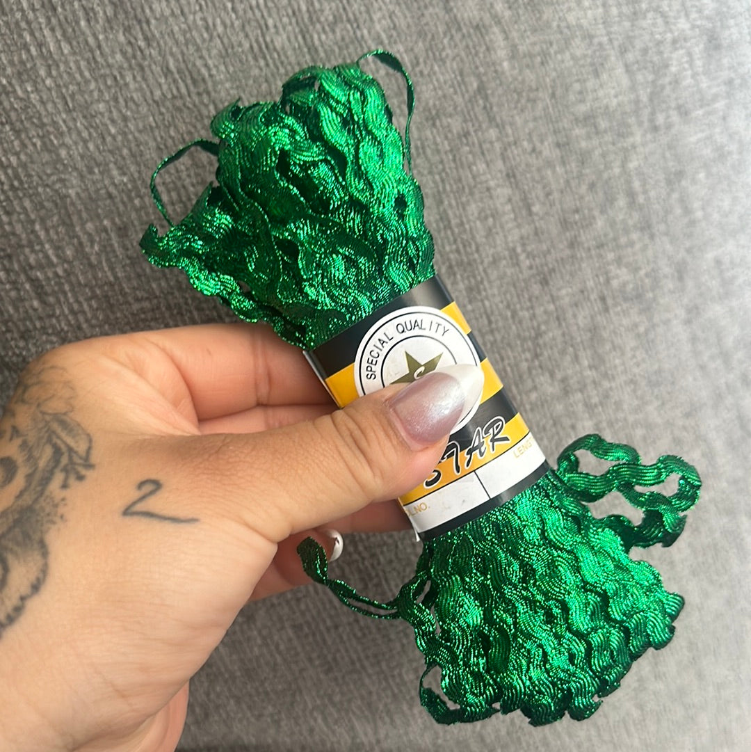 (Metallic) Forest Green 15yards Ric Rac Bundle – 4 Generations Creations