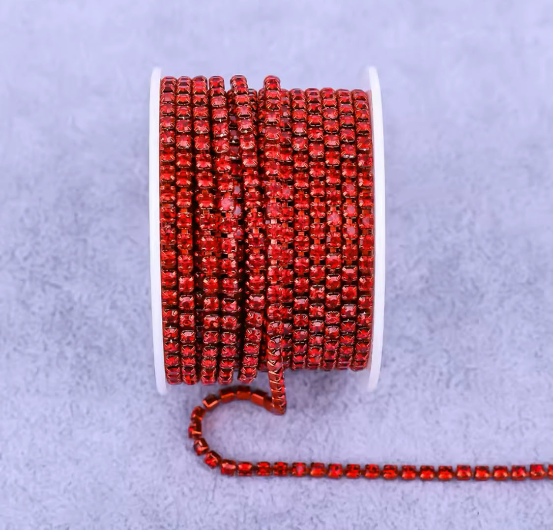 Red Rhinestone Banding ss6 – 4 Generations Creations
