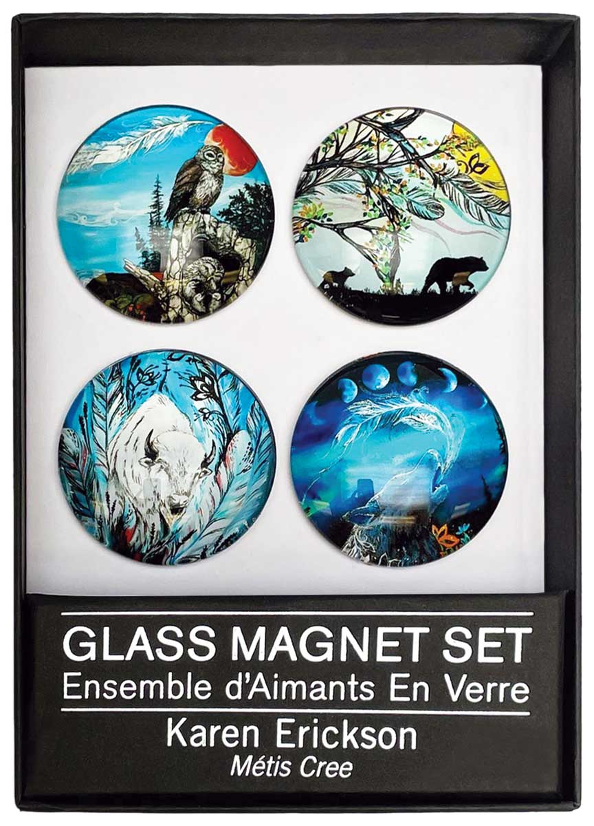Glass Magnet Set - Karen Erickson - Métis Cree – 4 Generations Creations