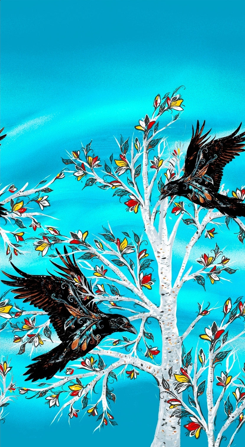 CAJ - 0002M - Raven Tree - Turquoise – 4 Generations Creations
