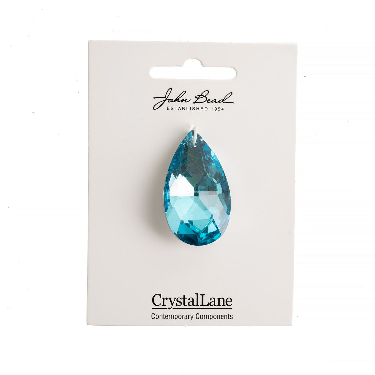 Crystal Lane DIY Facated Teardrop 22x38mm- Aqua – 4 Generations Creations